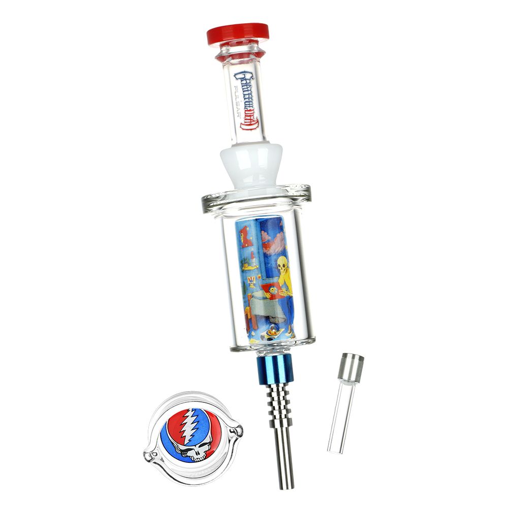 Grateful Dead x Pulsar Inside Print Vapor Vessel & SYF Dab Dish - 9.25 – SnowTree