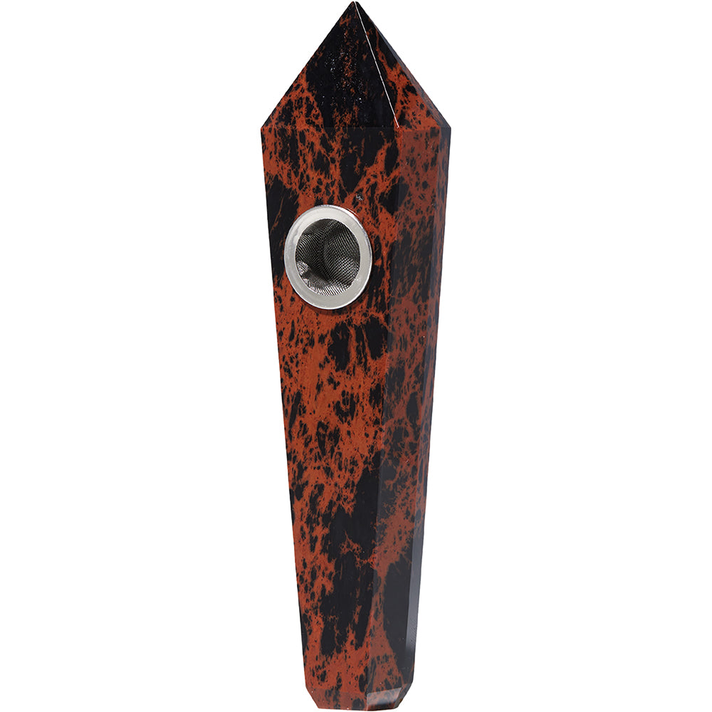 Red Obsidian Gemstone Pipe – SnowTree