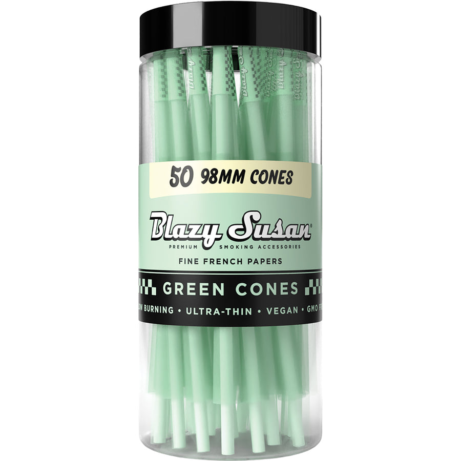 Blazy Susan Green Cones 98mm (50 count) – SnowTree
