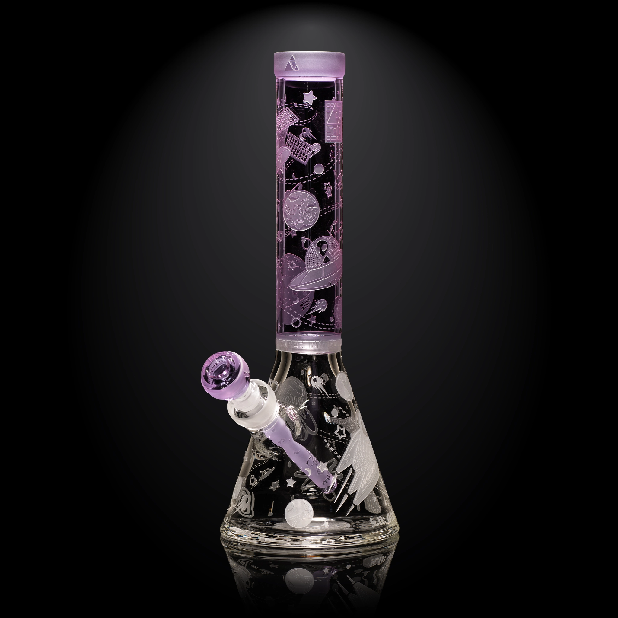 Milky Way Glass Space Odyssey: 4001 AD 14″ Beaker Bong (Purple) – SnowTree
